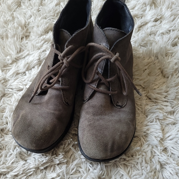 boc | Shoes | Born Concept Boc Leather Suede Naydeen Booties Wedge Heel ...